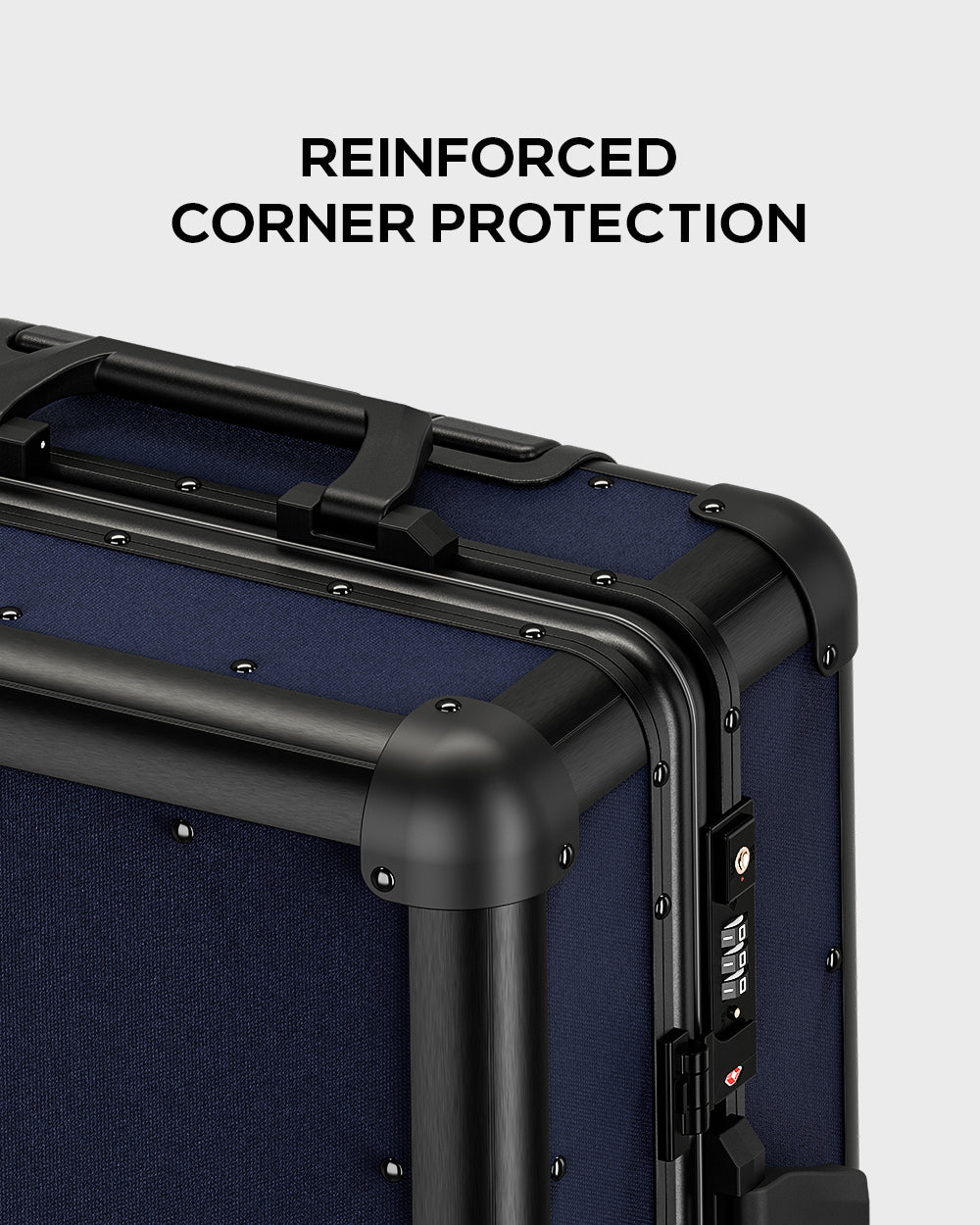 Magnate | Aluminium Cabin 20" Trolley Suitcase - Blue